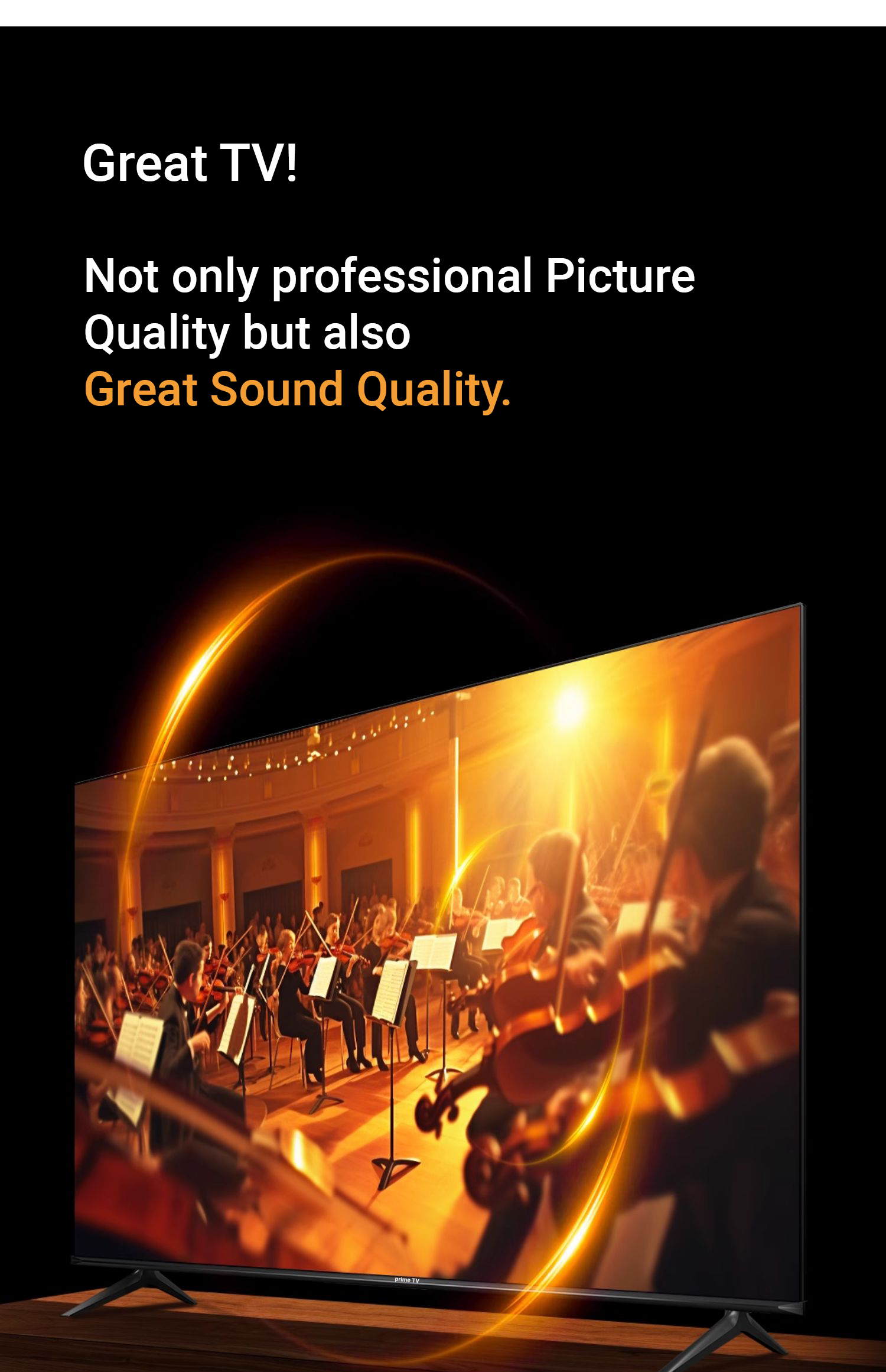 Prime Tv 43" Tv Fhd Frameless Voice Control Android Smart Tv