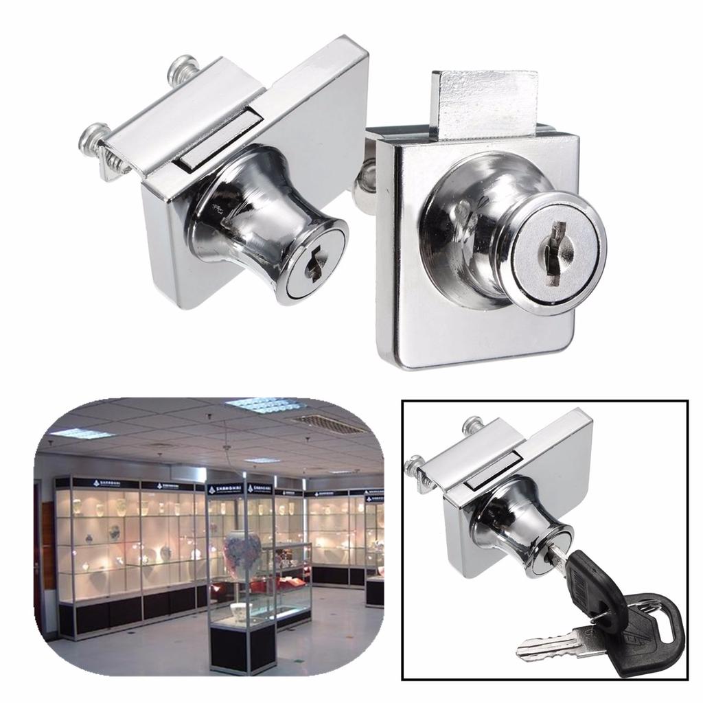 Glass Door double Sliding Lock/ Cabinet Cam Key Showcase Display ...