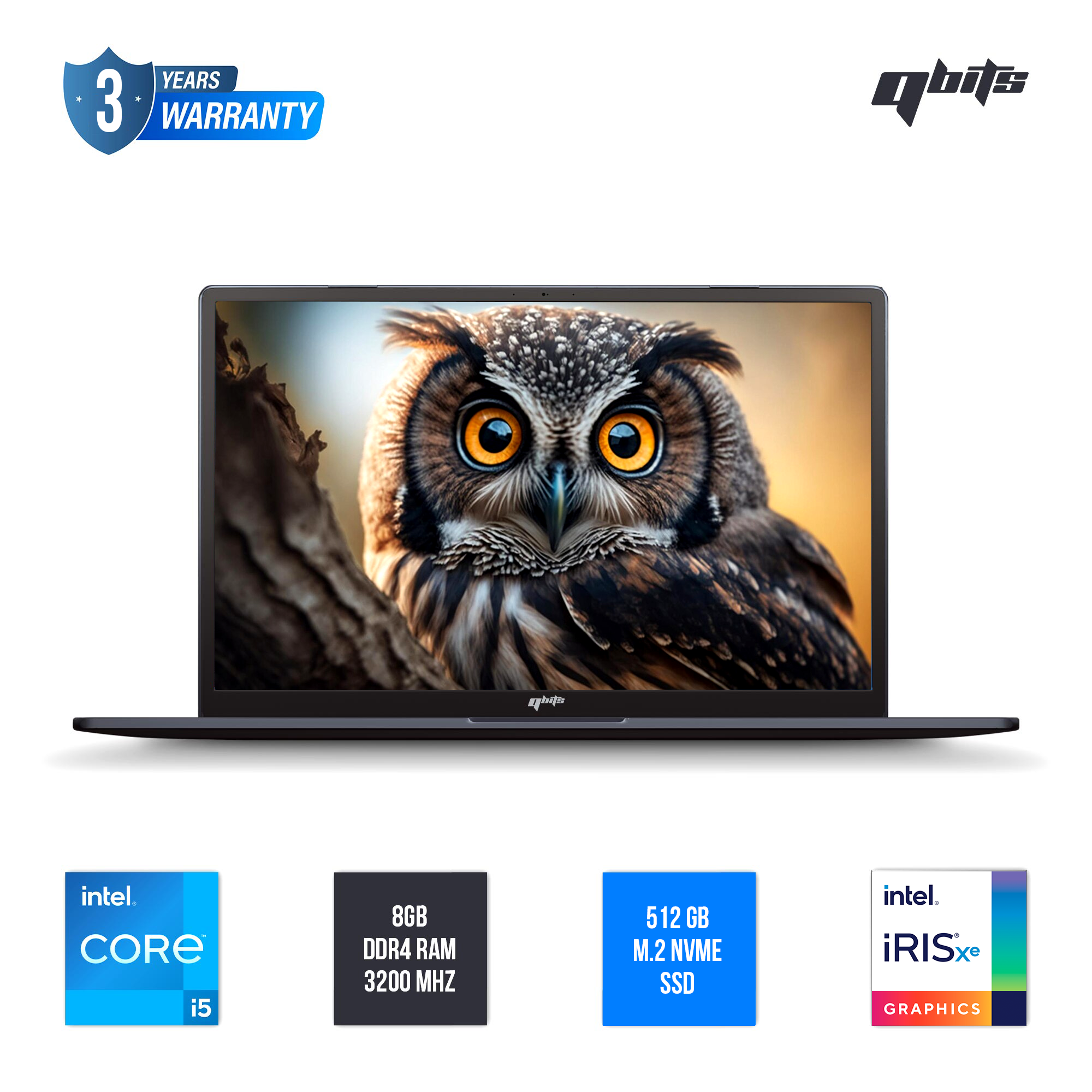 Qbits Sigma X2 Laptop Intel® Core™ i5-1240P (1.70 GHz to 4.40 GHz 12 MB ...