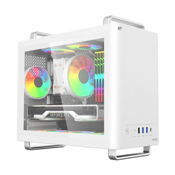 Acer U320Wg Mid Tower Side Transparent White Micro Atx Business Casing