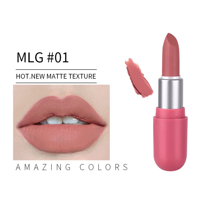 Capsule Lipstick Set Mini Cute Matte Waterproof Long Lasting Non-stick ...