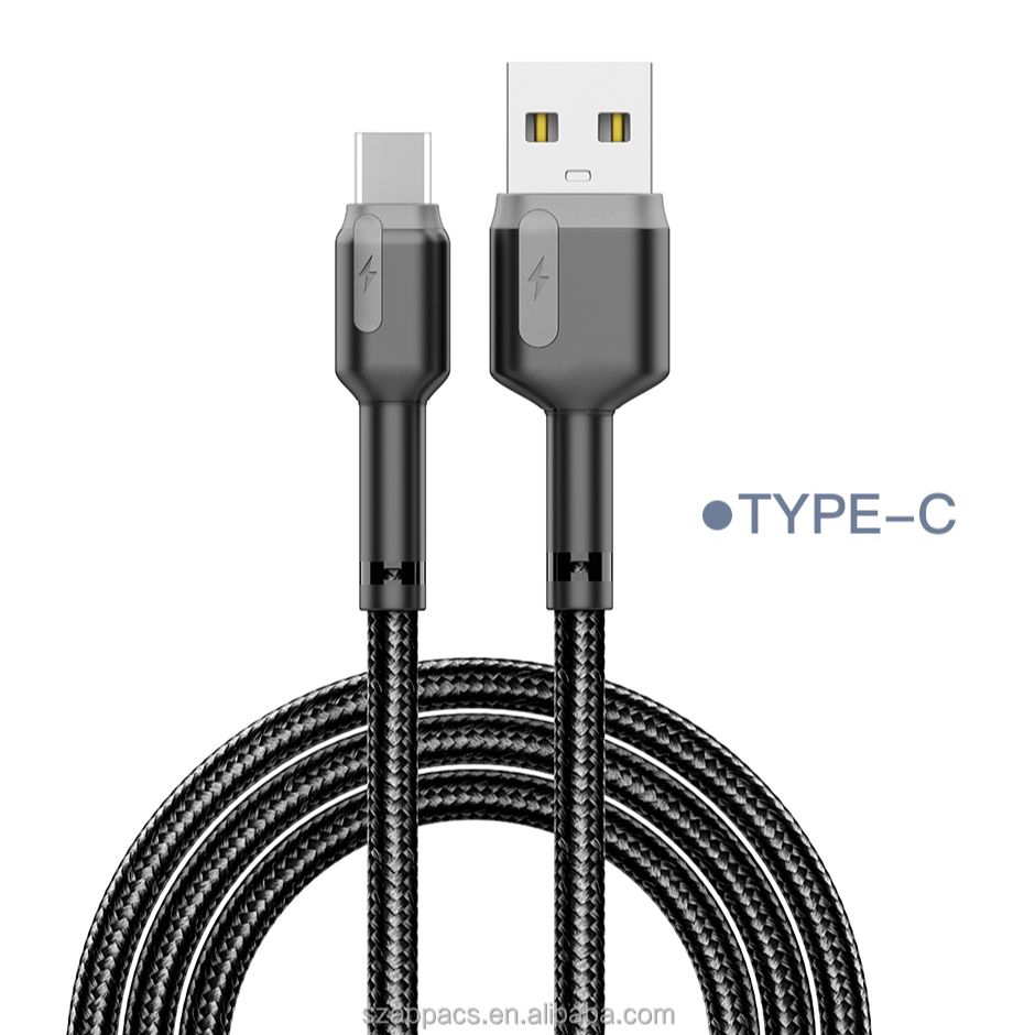 Geeoo cable 2.4A Fast Charging 2 meter type c cable Nylon Braided 24W ...