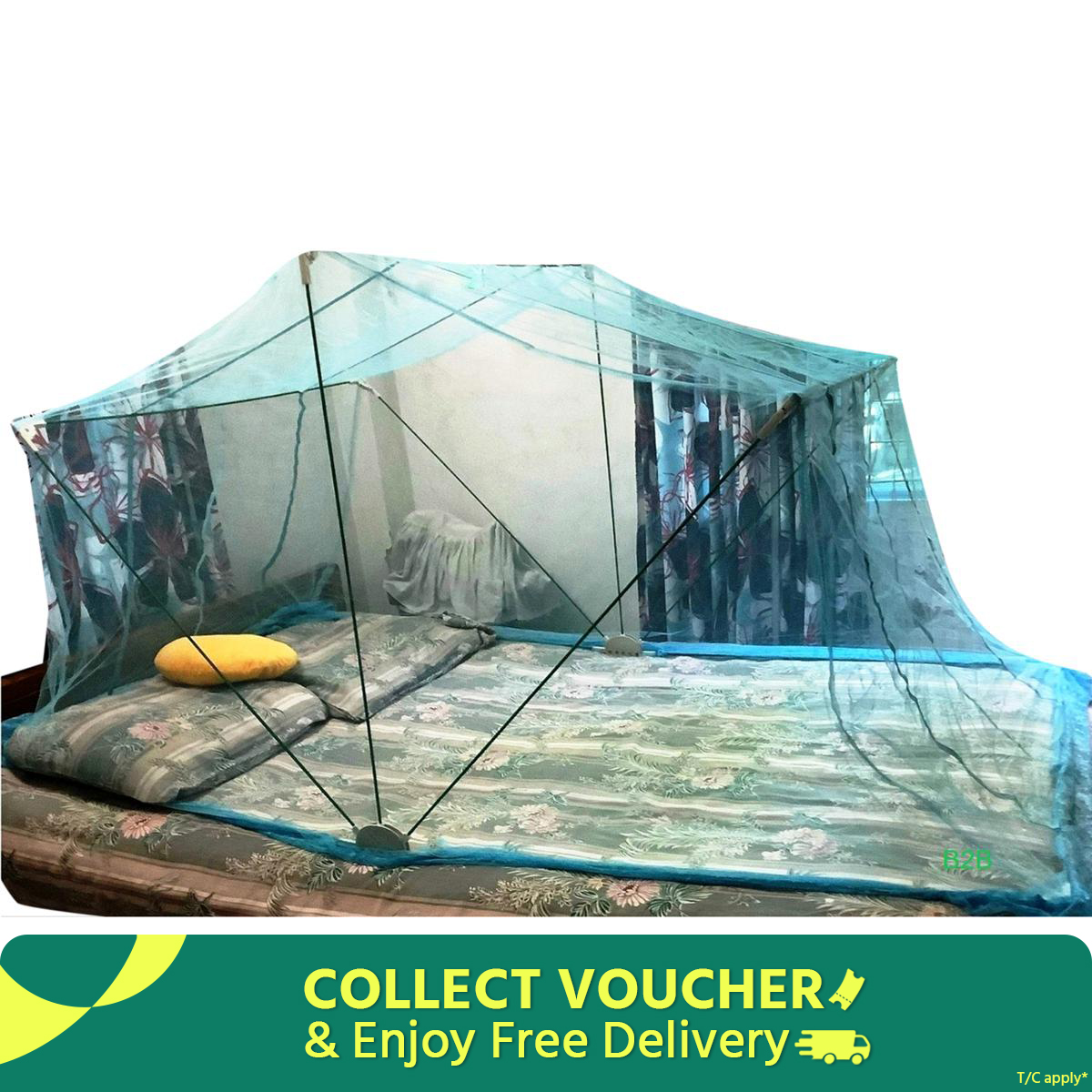 Lazy Adult Mosquito Net Single Bed portable foldable mosquito net ...