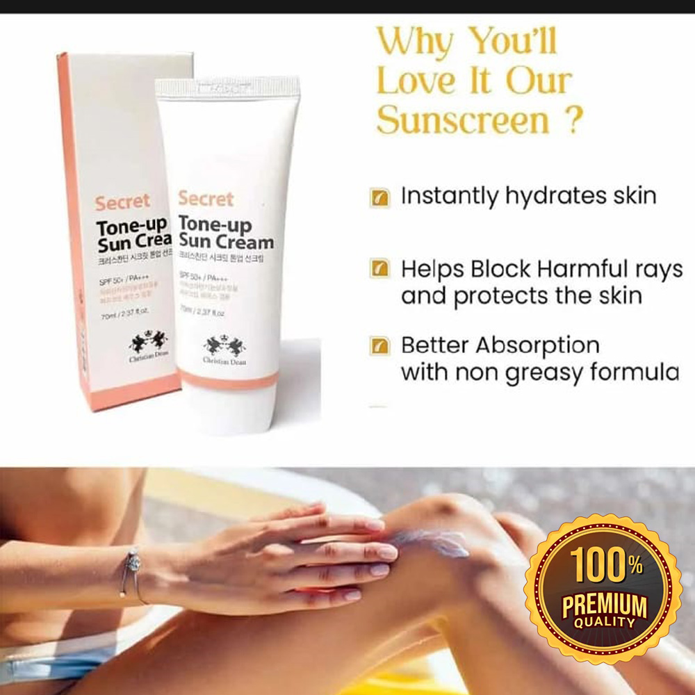 Christian Dean Secret Tone Up Sun Cream SPF 50+ Brightening and ...