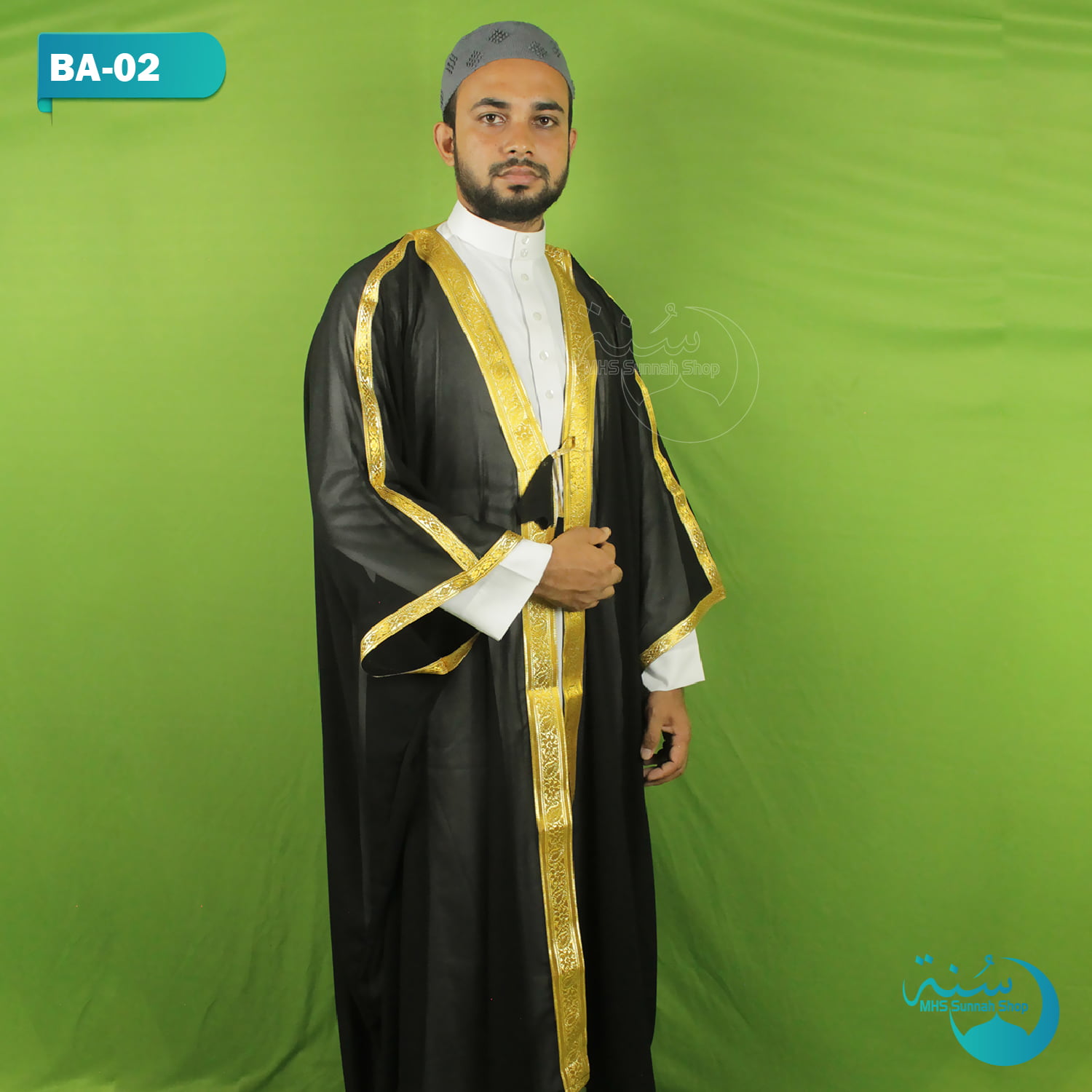 Black Color Comfortable Bangladeshi Imam Dress Aba Kaaba Thobe for Men