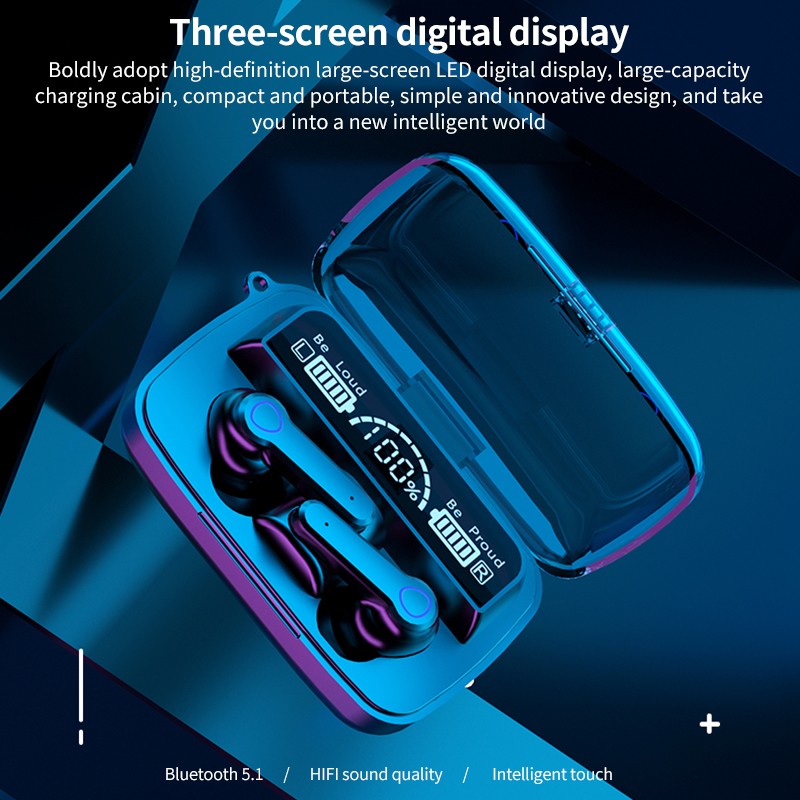 M19 TWS Wireless Bluetooth 5.1 Touch Control Stereo Earbuds With ...