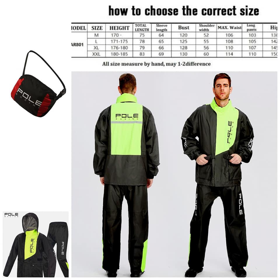 Waterproof Motorcycle Rain Suit Raincoat Rain Pants Poncho