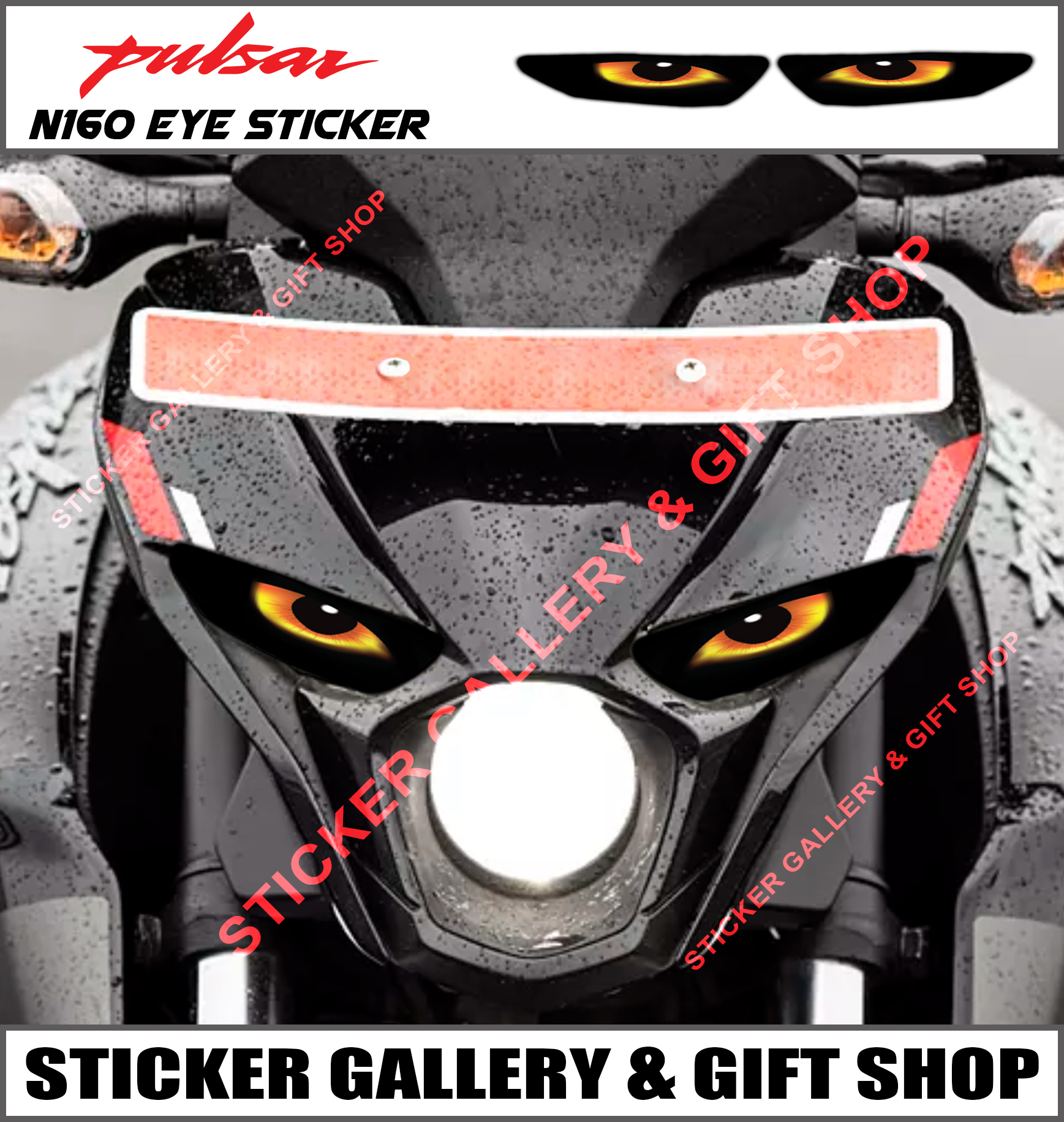 Pulsar n160 Headlight eye sticker > Bike Sticker > Usable For all Bike ...