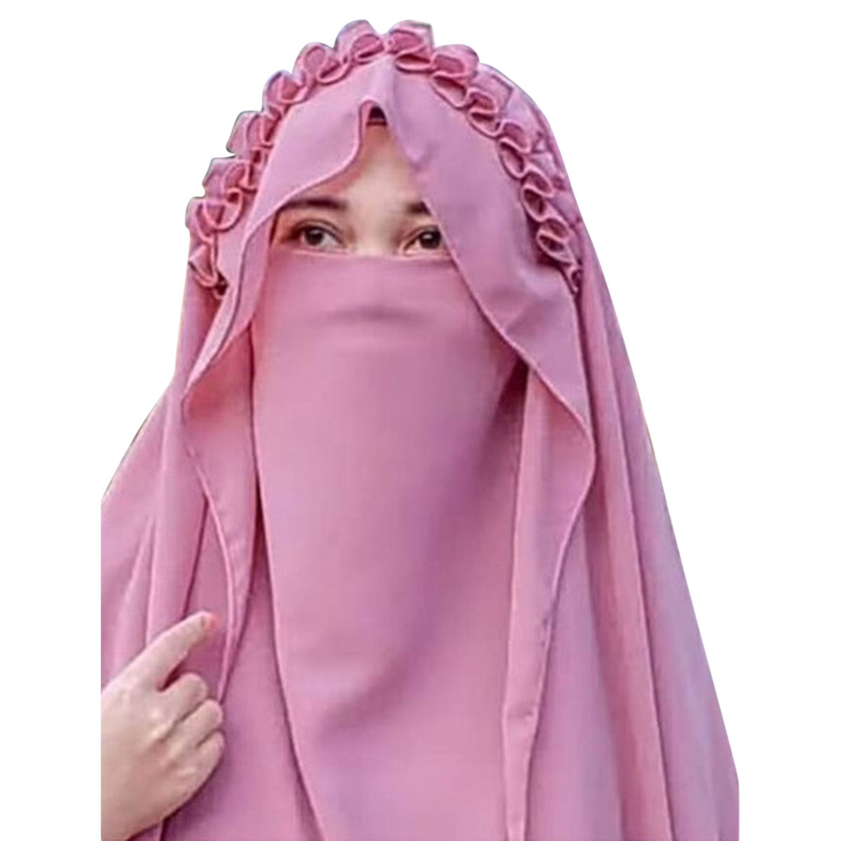 Niqab Muslim Hijab 2 Layers Face Cover - Hijab - Hijab Collection ...