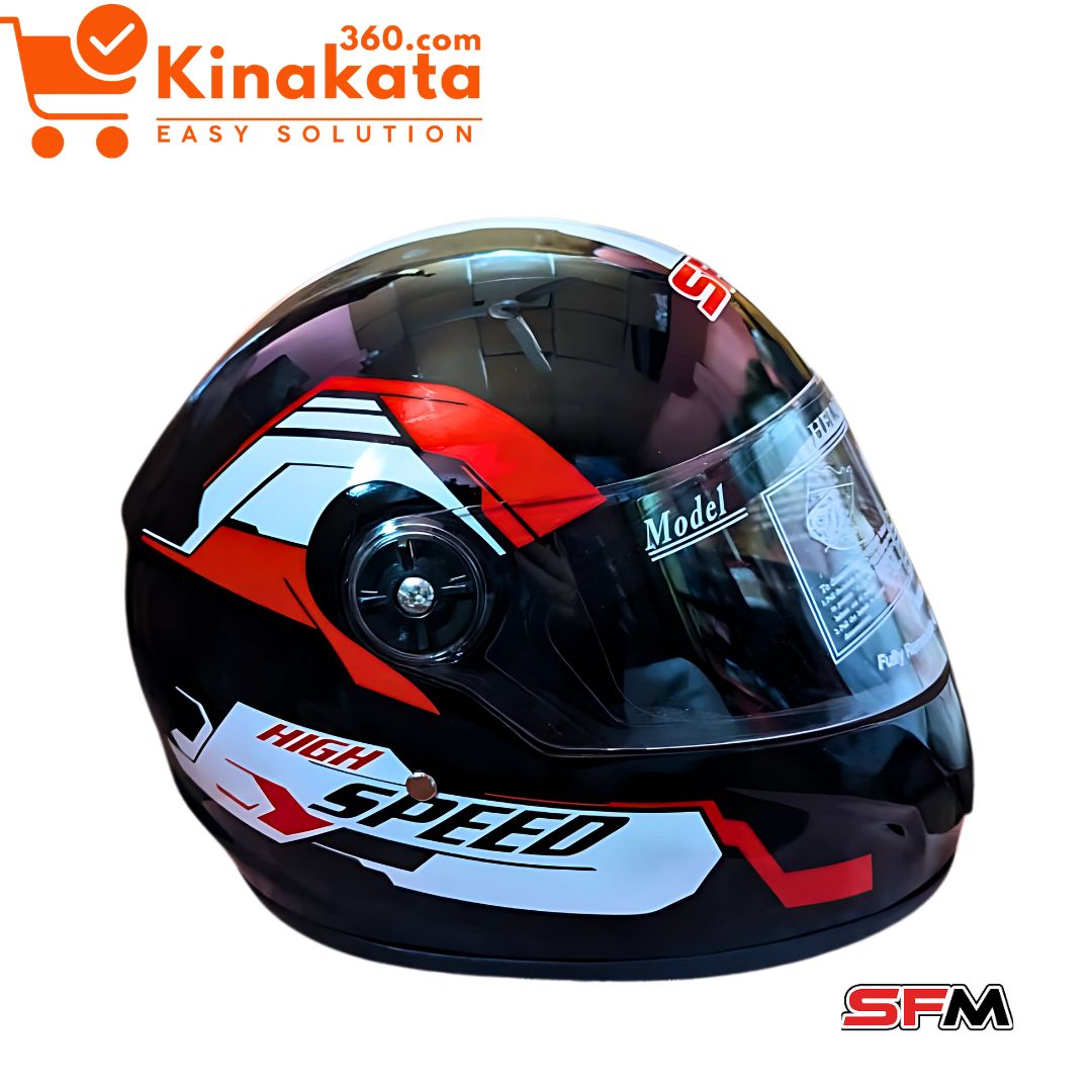 SFM 360V High-Speed Full Face Bike Helmet – Aerodynamic Design, ABS ...