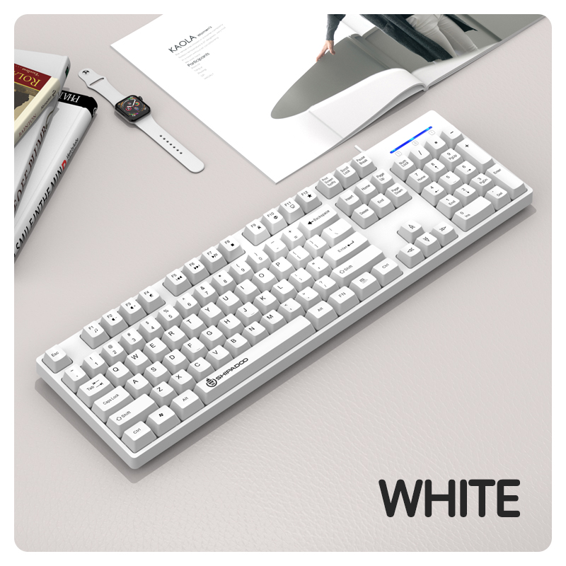 Mechanical Wired Gaming Keyboard Ergonomics Splash Water 104keys ABS ...