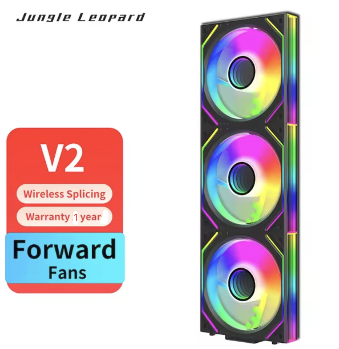 Jungle Leopard V2 3in1 Case Fan Magic Block Free Splicing 120mm PC ...