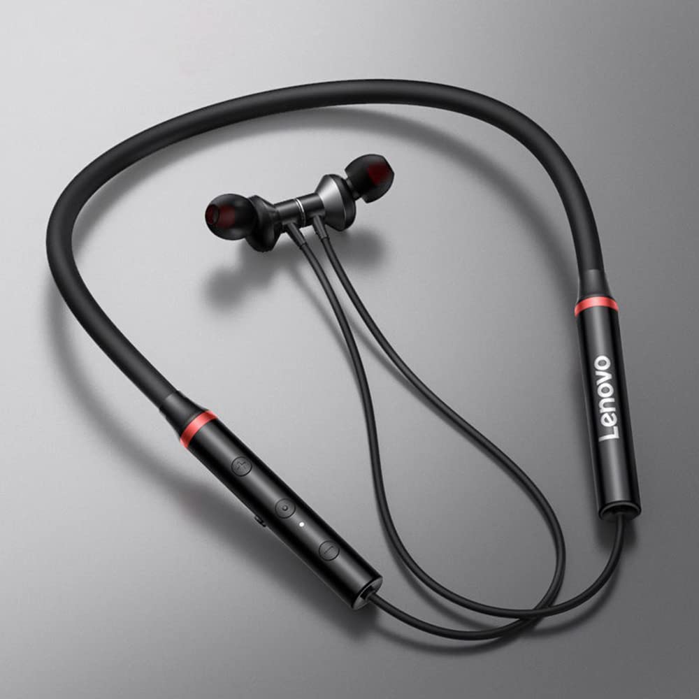 Lenovo HE05X (Black Box ) Bluetooth 5.0 IPX5 Neckband Wireless Earphone ...