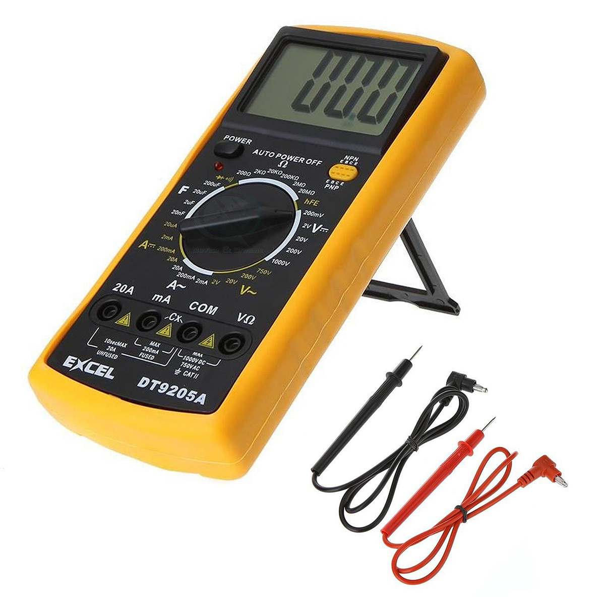 Professional Digital Multimeter Electric Handheld Ammeter Voltmeter ...