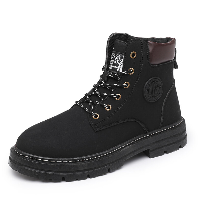Martin Boots for Men Leather High-Top Boots Waterproof Hiking Shoes for ...