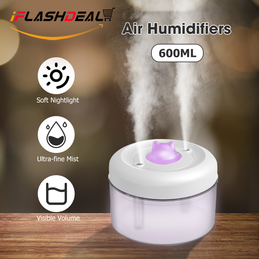 Air Humidifiers 600ML/1500ML Cool Mist Humidifier Mini Humidifier Two ...