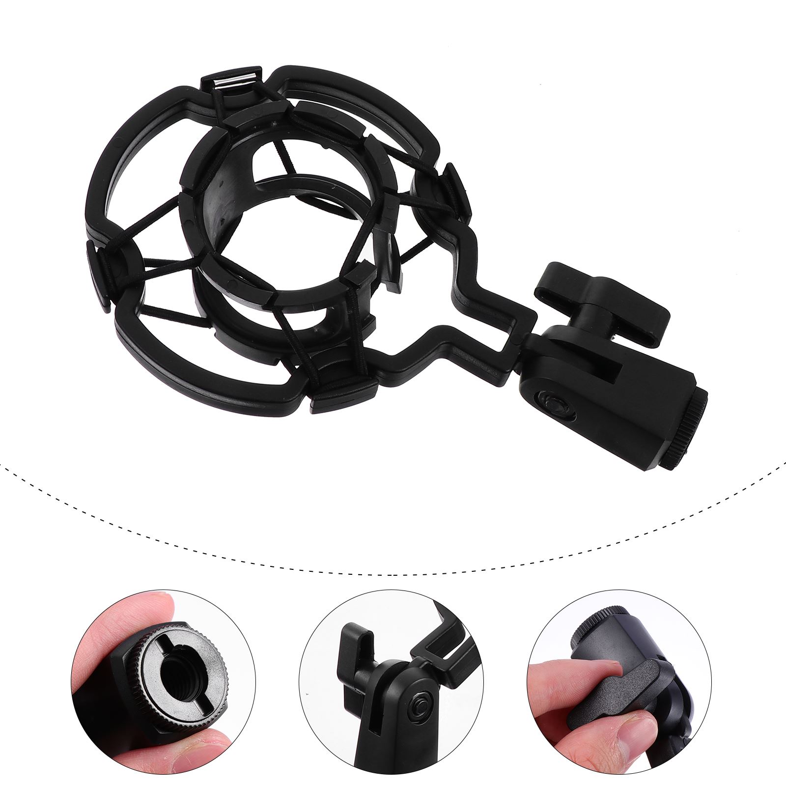 Microphone Mount Black Mic Holder Anti Vibration Spider Suspension ...