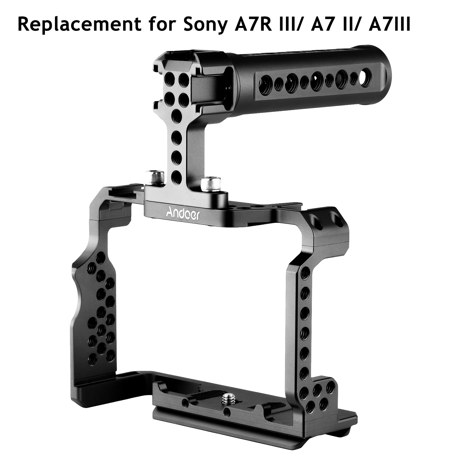 Andoer Camera Cage Kit for Sony A7iii A7C Aluminum Alloy Camera Video ...