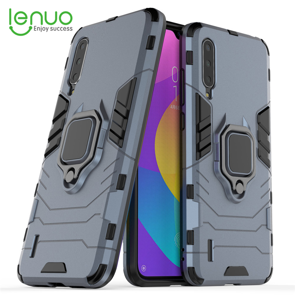 Lenuo Phone Case for Xiaomi Mi CC9e / Mi A3 Silicone PC Metal Ring ...