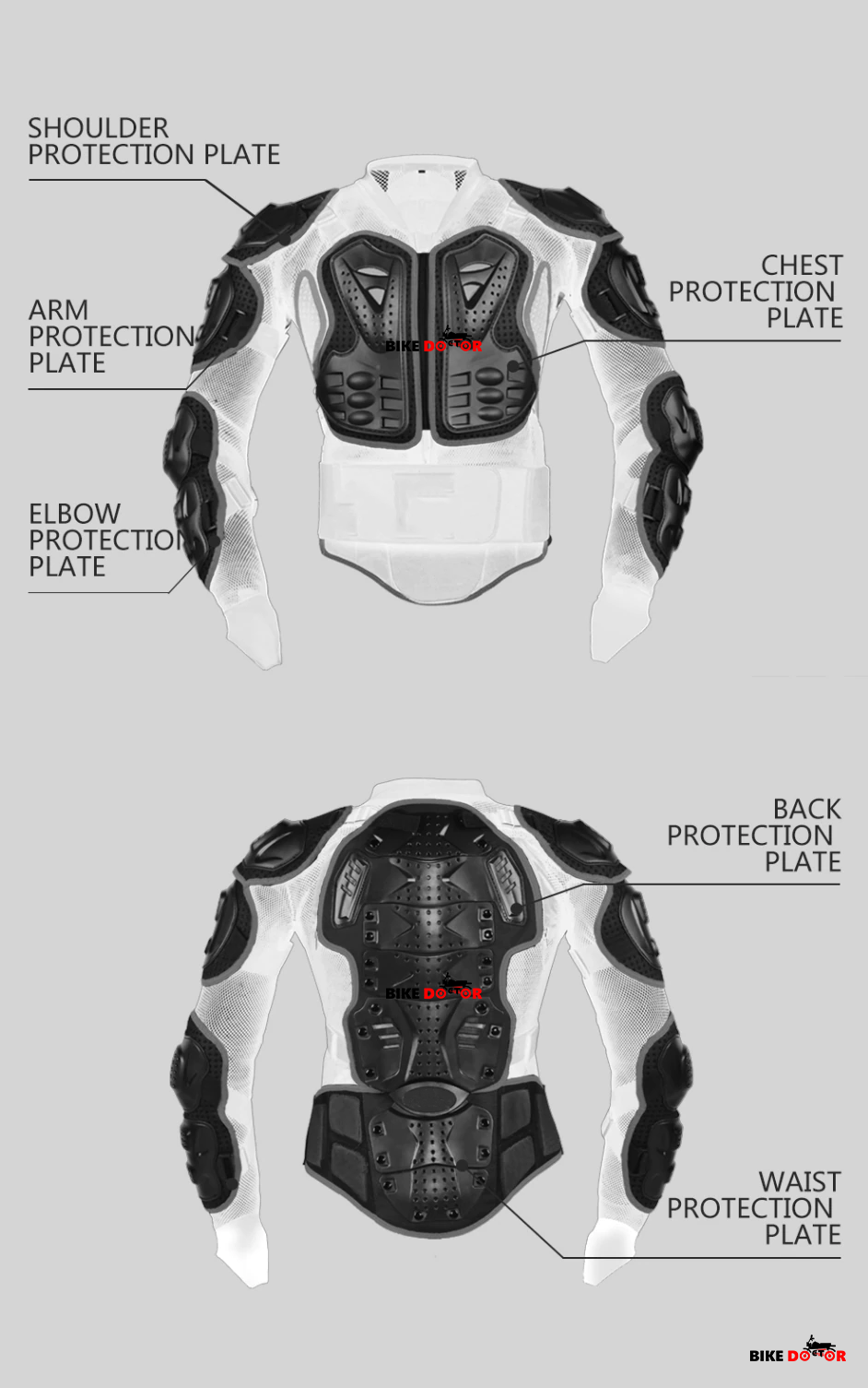 Full Body Armor Spine Chest Shoulder Arm Protector Riding Gear for ...
