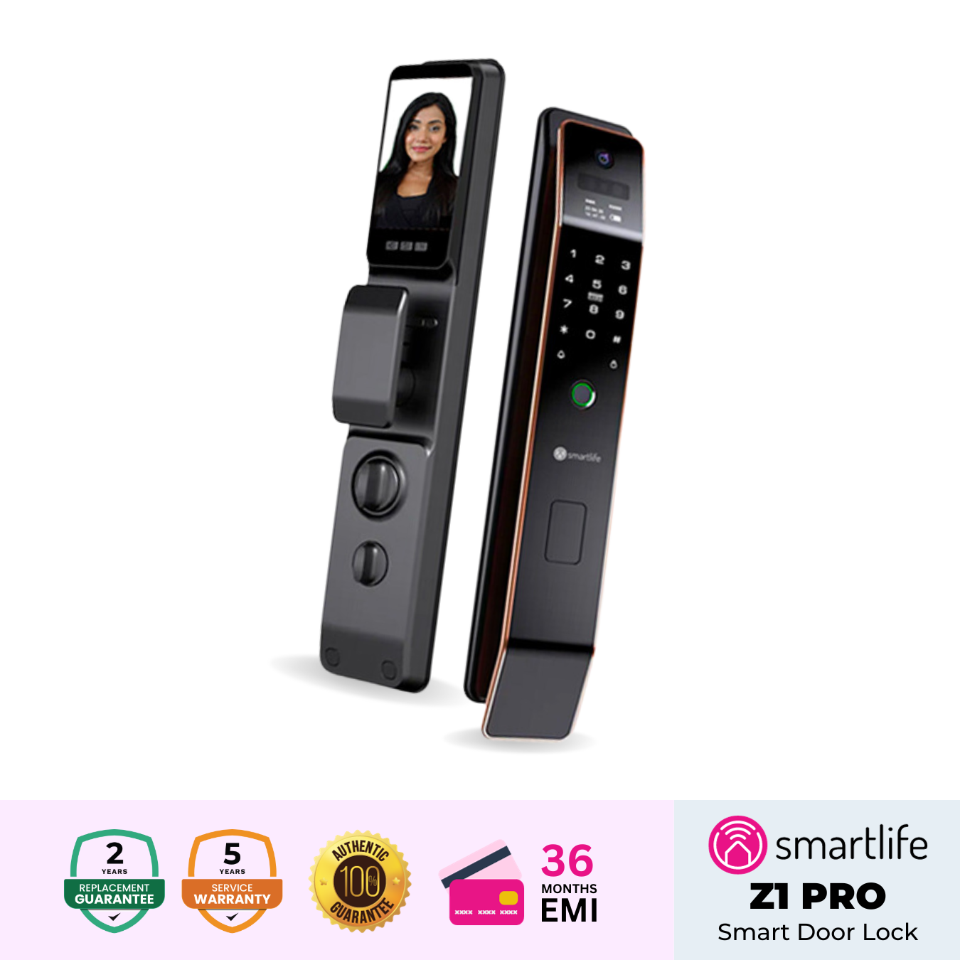 SmartLife Z1 Pro Smart Door Lock with 3D Face Recognition | Daraz.com.bd