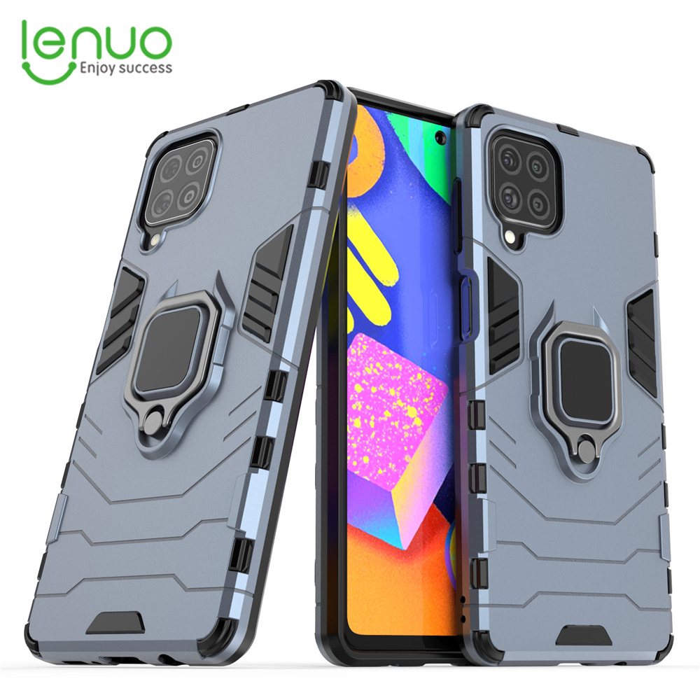 Lenuo Phone Case for Samsung Galaxy F62 / M62 Silicone PC Metal Ring ...