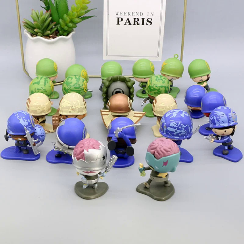 3pcs Mini Little Green Men PVC Figure Solider Model Soldier Doll Rare ...