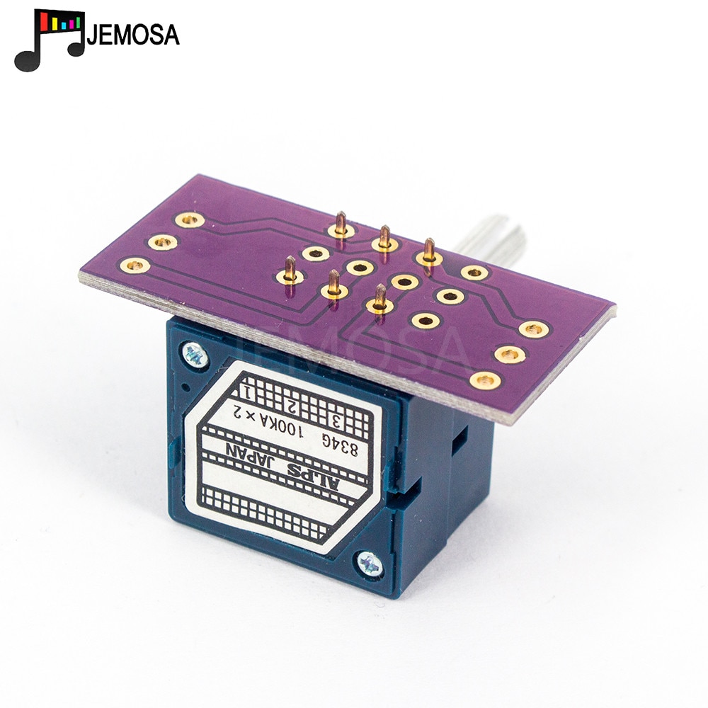 Potentiometer With Knob Genuine ALPS RK27 50K Ohm Dual Logarithmic ...