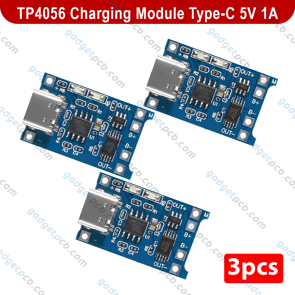2/3/5/10/PCS TP4056 Charging Module 5V 1A USB Type-C Port Battery 3.7V ...