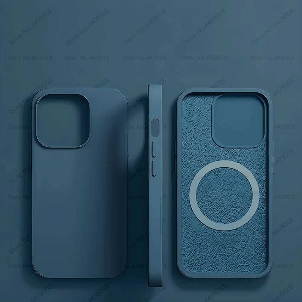 Liquid Silicone Magnetic Cases For iPhone 15 14 11 13 12 Pro Max Plus ...