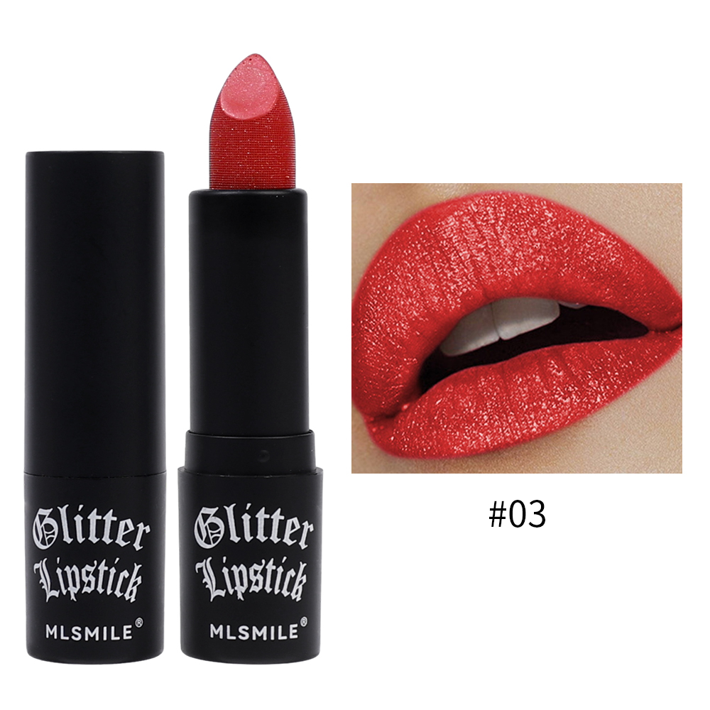 Glitter Lipstick Waterproof Long Lasting Moisturizing Matte Non-stick ...