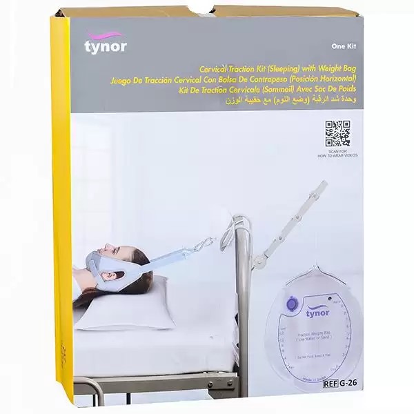 TYNOR Cervical Traction Kit (Sleeping) with Weight Bag, Grey, Universal ...