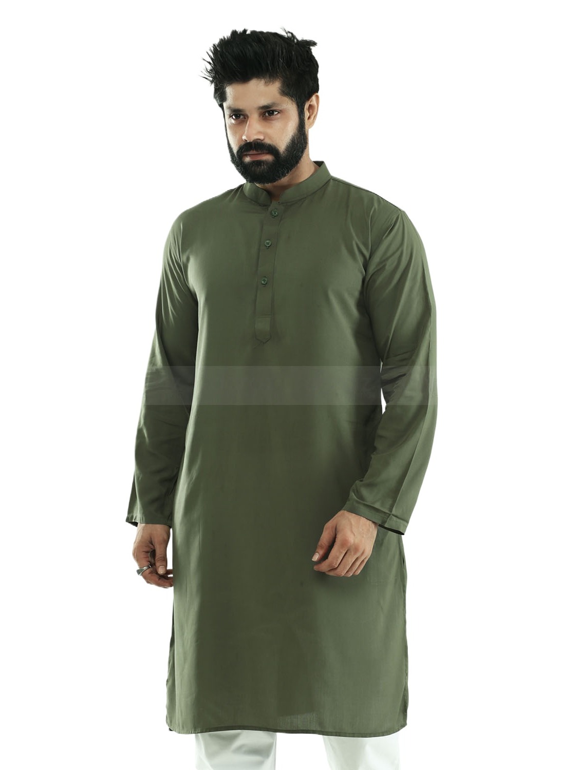 Deep olive panjabi for men | Cotton panjabi collection for men 2024 ...