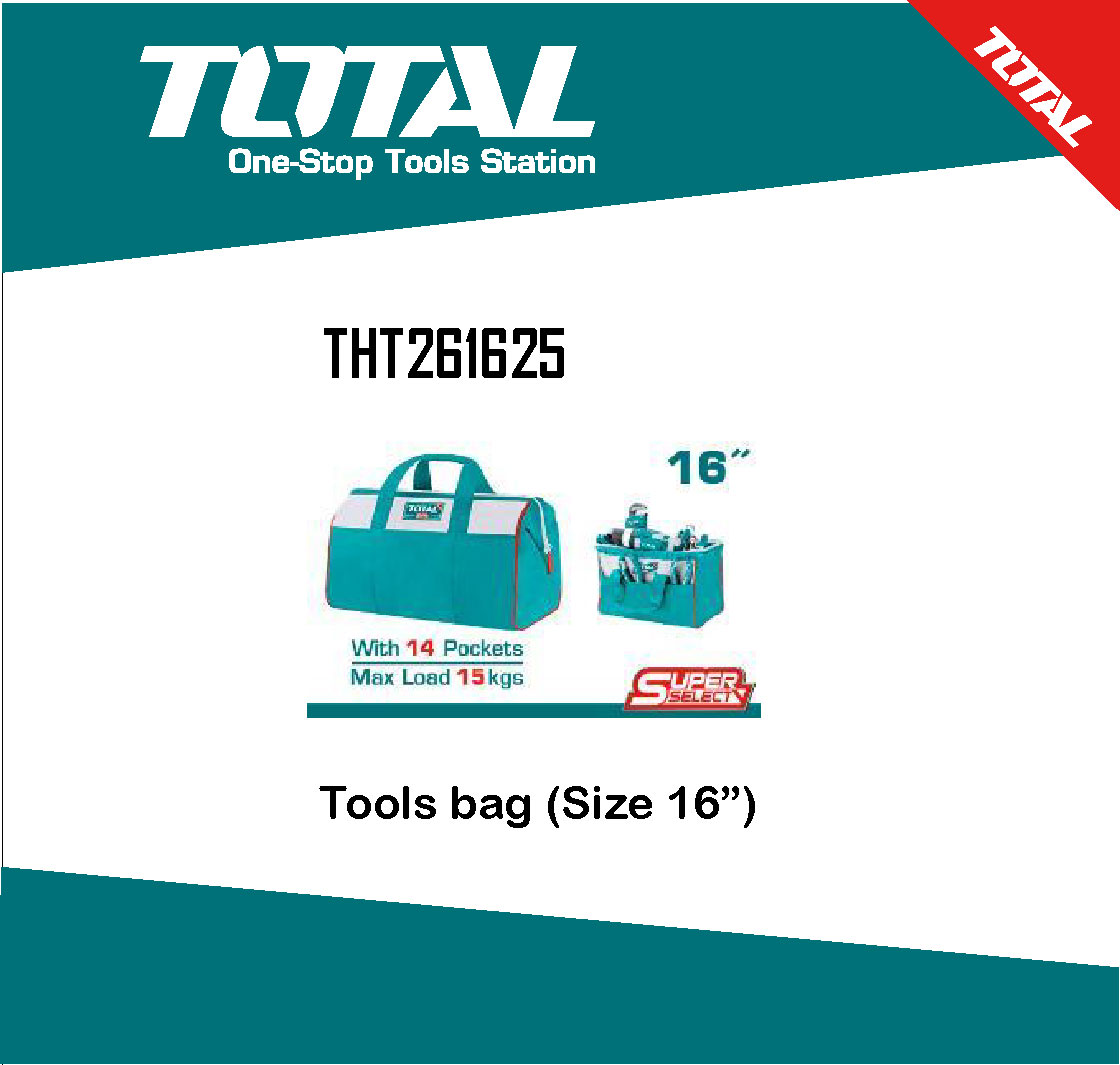 TOTAL Tools Bag (size 16'') THT261625 | Daraz.com.bd