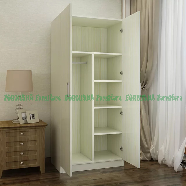 Two Door Almirah White, Clothes Storage Shelve And Borkha or Coat ...