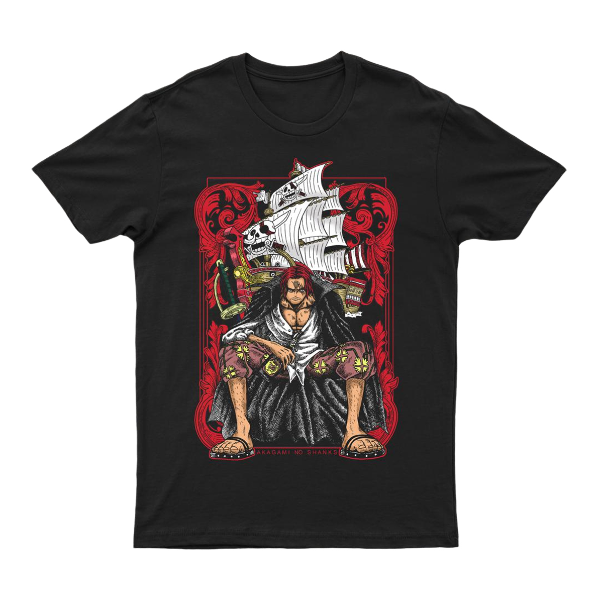 One Piece Shanks T-Shirt by Glyphs BD - Showcase Your Love for Anime ...