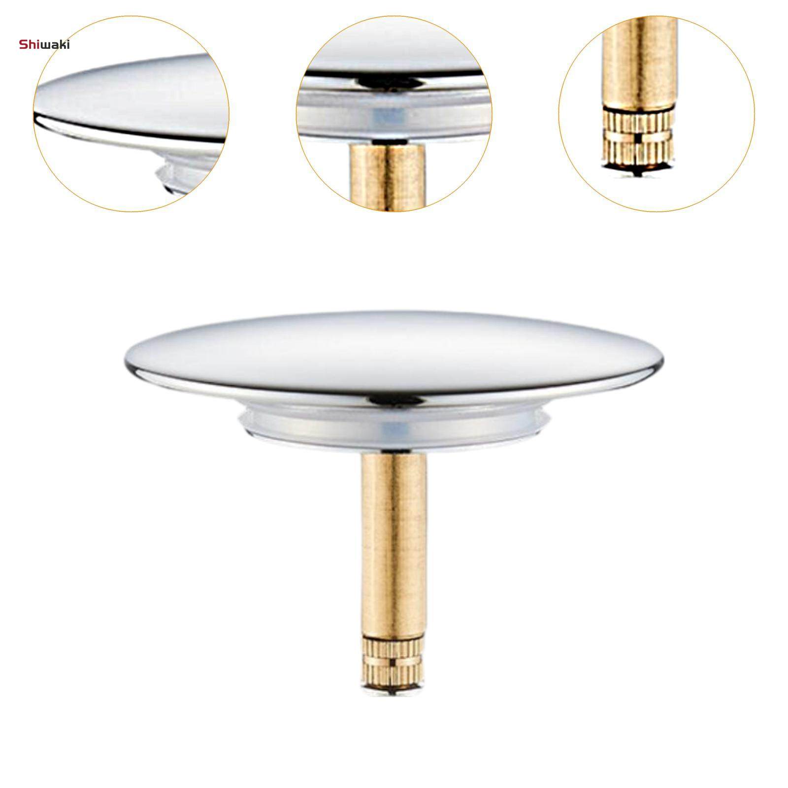 Button Drain Stopper Bath Plug for Bathtub Drain Cover Wash Basin Drain ...