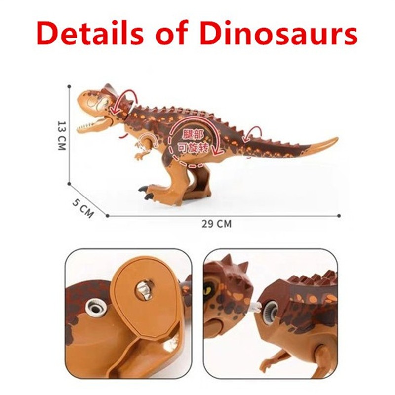 【3C VictoryEagle】Big Size 24-28cm Green Dinosaurs Jurassic Figure Toy ...