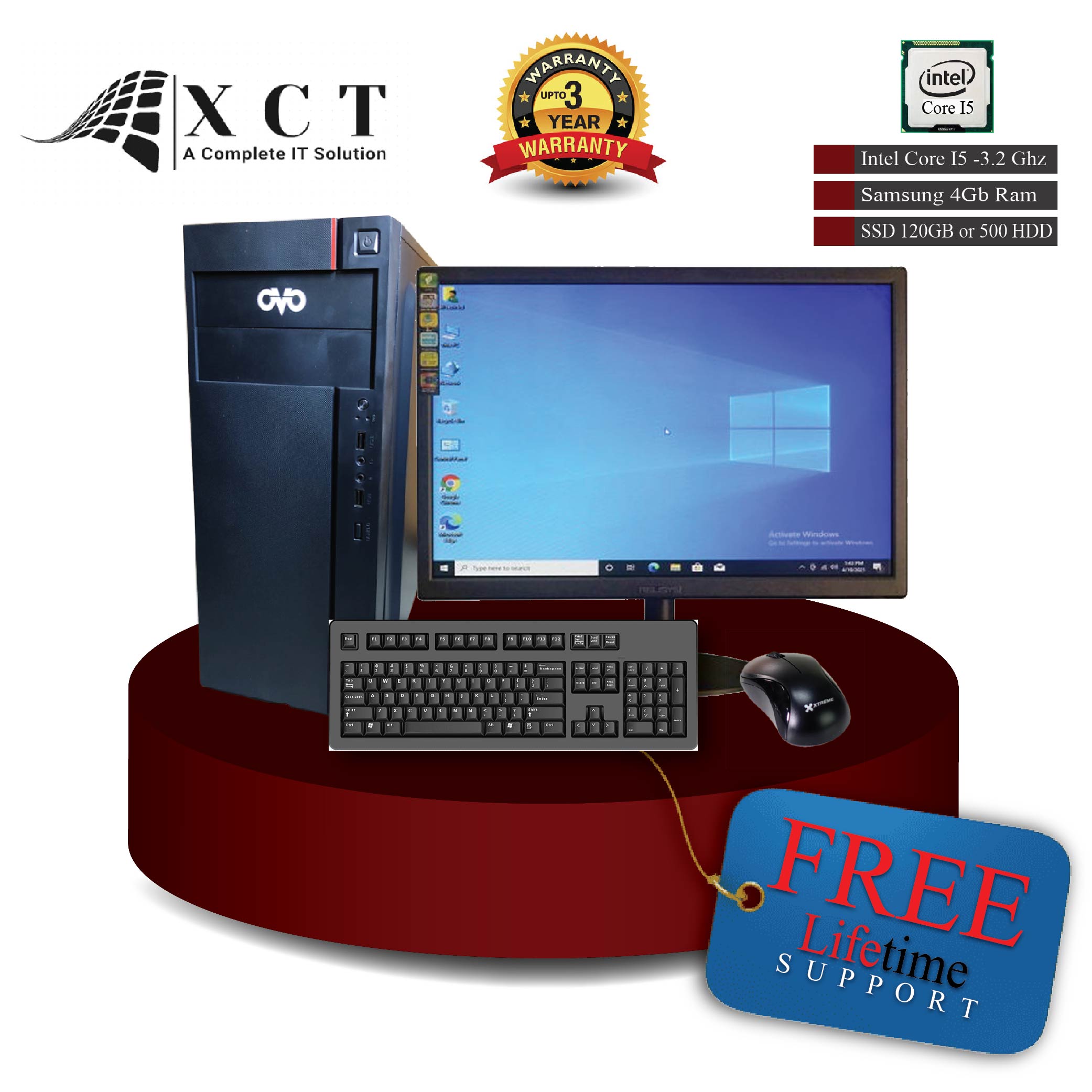 Full Setup Computer Intel Core I5 CPU 8/4 GB RAM 120GB SSD OR 500GB HDD ...