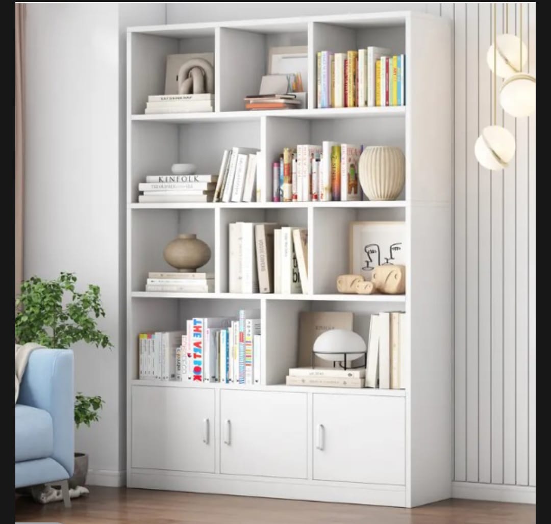 Alfa 10 Shelf with 3 lock door Display Cabinet, 3 door book shelf, Shop ...