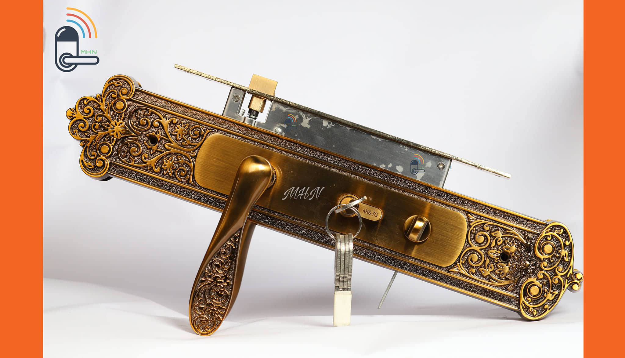 High Security System Main Door Handle Lock with Brass key | Daraz.com.bd