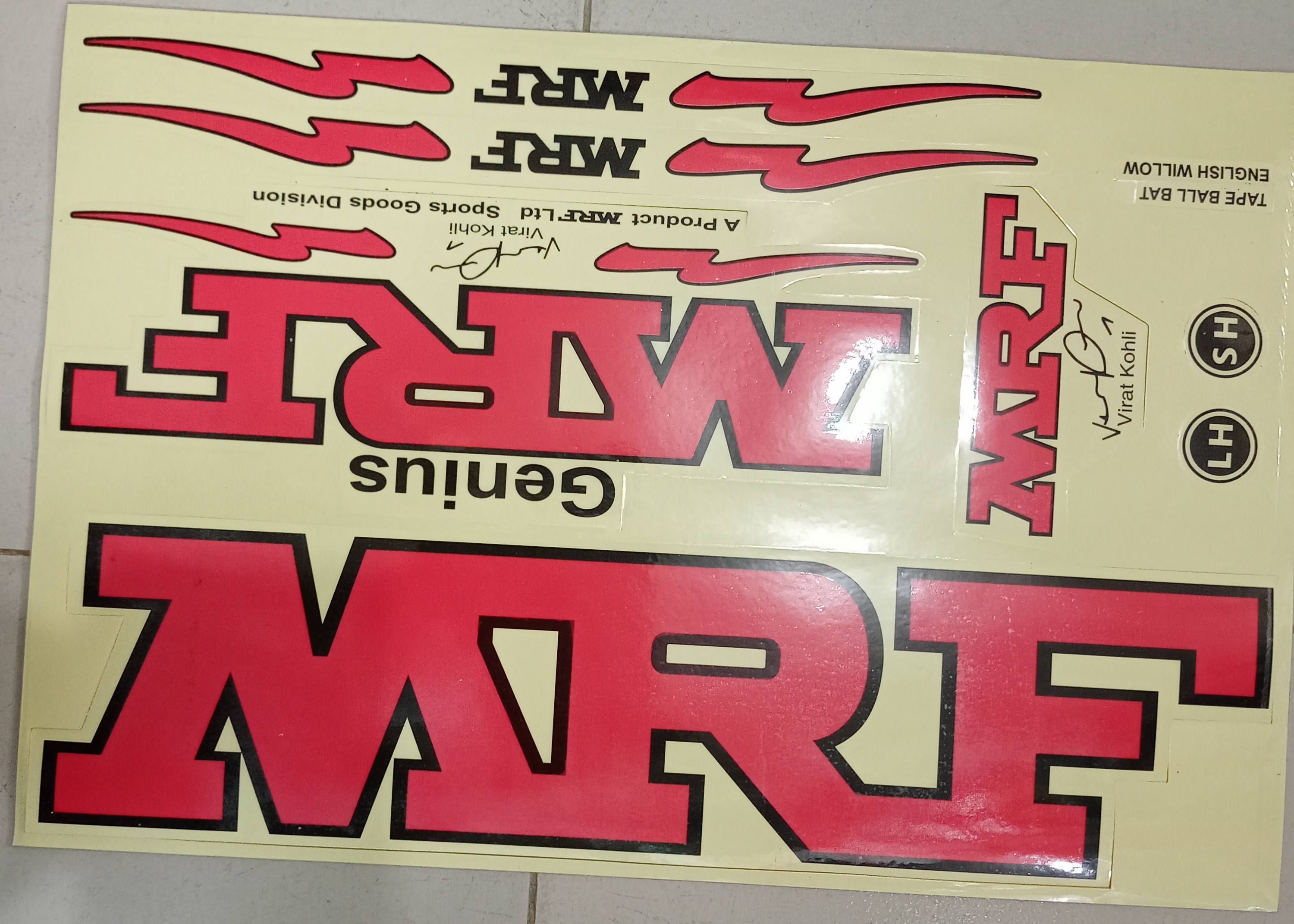 MRF cricket bat stickers | Daraz.com.bd