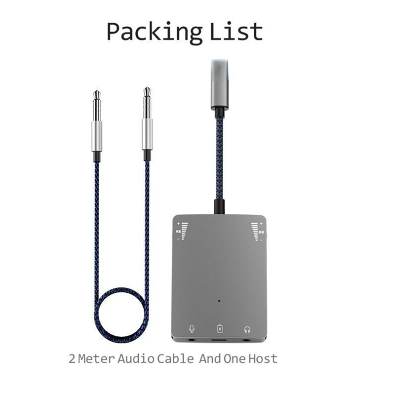 USB C Live Sound Card Speaker 3.5mm Audio Interface Adapter for ...