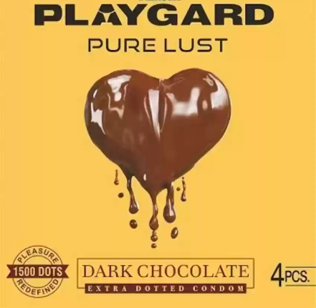 Playgard Pure Lust Extra Dotted Dark Chocolate Flavor Condom For Men ...