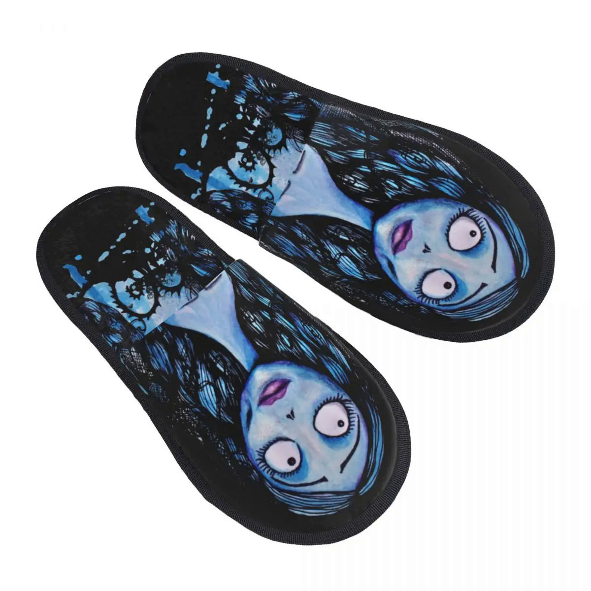 The Corpse Bride Emily And Victor Soft Memory Foam House Slippers Women ...