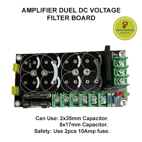 DC VOLTAGE FILTER READY BOARD WITH SPEAKER PROTECTION SAME AS PICTURE ...