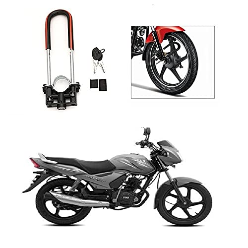 GAE Branded Bike Front Wheel Lock with 2 Keys (Made in India)