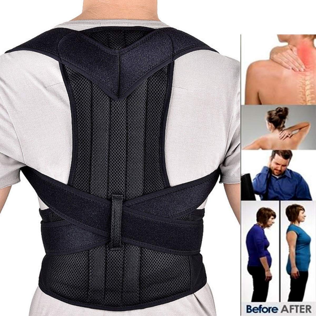 Fully Adjustable Magnetic Orthopedic Posture Corrector for Men Women ... Fully Adjustable Magnetic Orthopedic Posture Corrector for Men Women ...