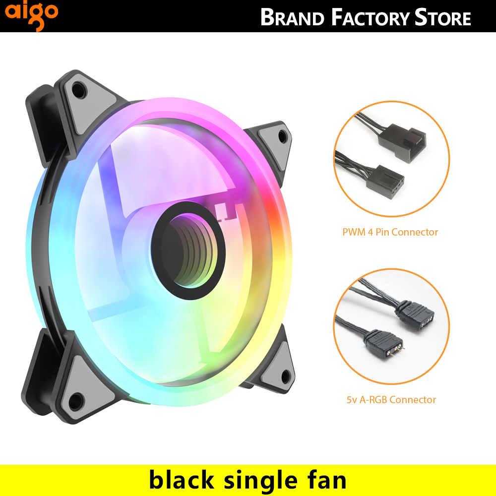 Aigo AF12 Computer Case Fan Ventilador PC 120mm Rgb Fan Kit Double Halo ...