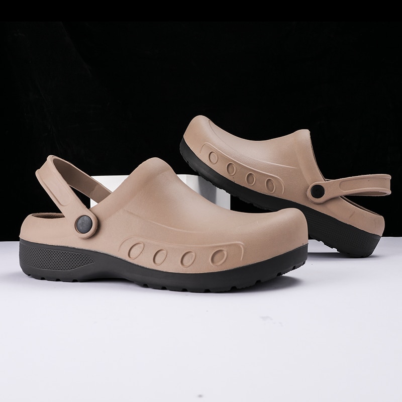 Men Chef Clogs Men Kitchen Shoes EVA Injection Shoes Anti-slip Outsole ...